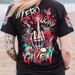 Roses Skull All Over T-Shirt Zero F Given - Viprogifts